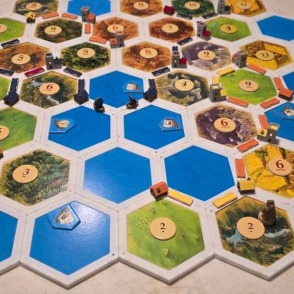 Magnetic Sea Port Hex Tiles for Settlers of Catan | Magnetized, Snappy ...