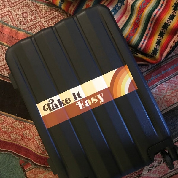 Take It Easy Bumper Sticker,bumper Sticker,70's Bumper Sticker, Retro ...