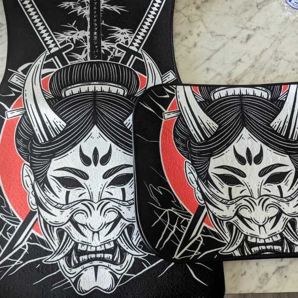 Female Samurai Car Floor Mats JDM Floor Mats JDM Car Mats Japanese Art ...