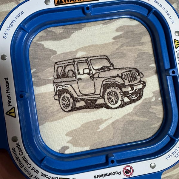 Jeep Offroad Machine Embroidery Pattern Embroidery Design Digital File ...