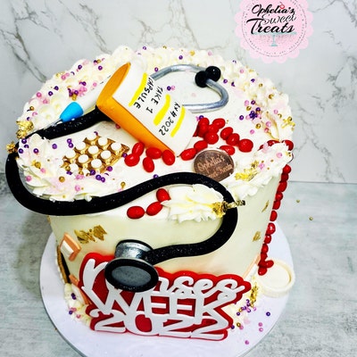 Fondant Medical Cake Topper Fondant Stethoscope Doctor Toppers Nurse ...