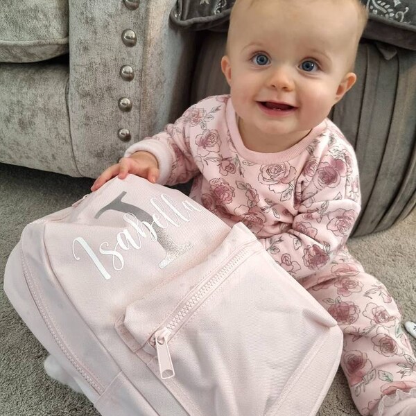 Personalised Name Initial Backpack | Custom Girls Boys Kids Children ...