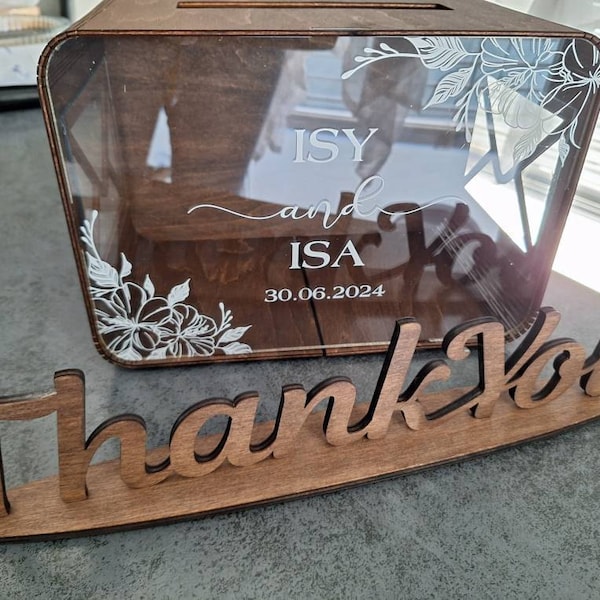 Crafted Memories, Personalized Wood and Acrylic Card Box for Your ...