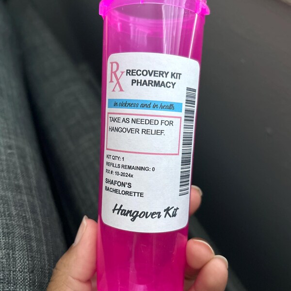 Silver Holographic in Sickness and in Health Hangover Kits Recovery Kit ...