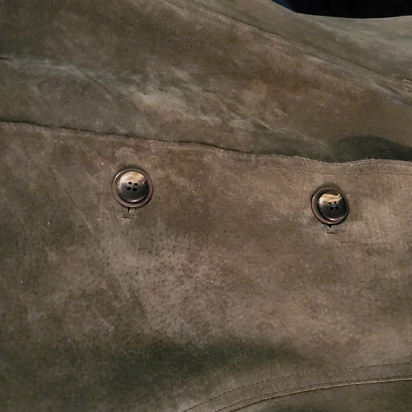 40MM 4 Vintage Olive Buttons for Knitting Sewing 4hole Buttons With Rim ...