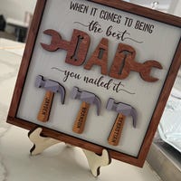 Personalized Father's Day Gift, the Best Dad Sign, Family Sign, Father ...