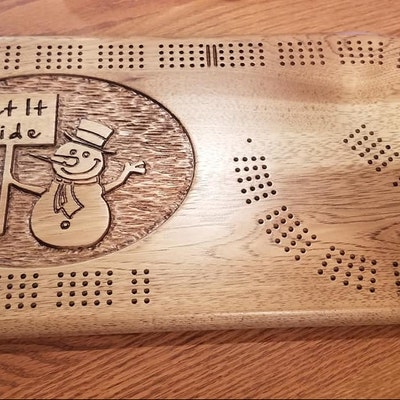 Four Track Custom Cribbage Board, Complete With Cards and Pegs - Etsy