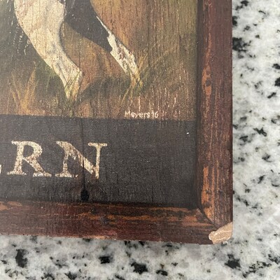 Fox Tavern Sign Art Colonial Style Fox Hunt Horse Art Primitive Decor ...