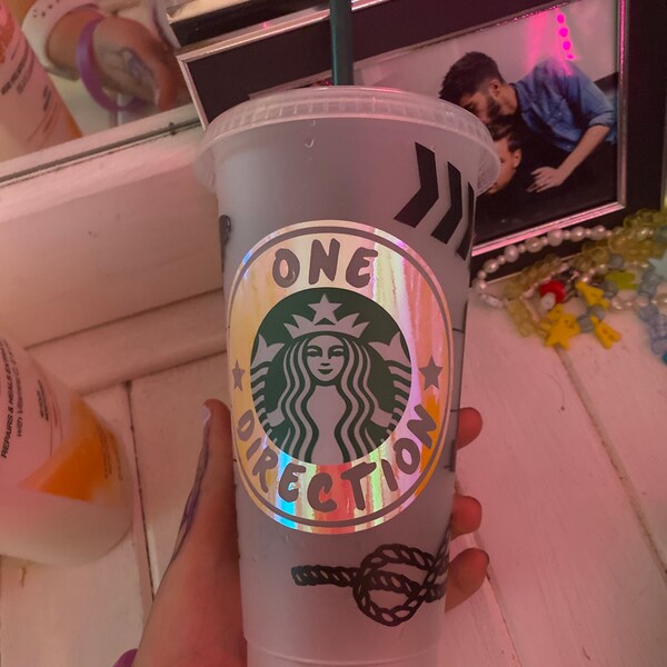 One Direction Starbucks Cup - 1D Tattoo Cold Cup - 1d Coffee Cup ...