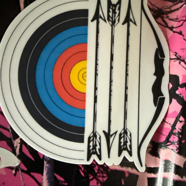 Bugling Elk Head Archery Target Vinyl Sticker - Decal Matte Sticker for ...