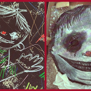 Scary Mask, Handmade Mask, Creepy Paper Mache Mask, Halloween Mask ...