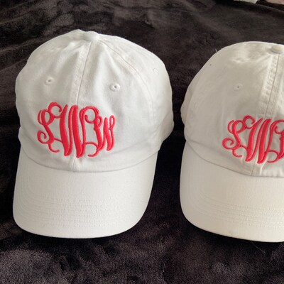 Ladies' Monogram Baseball Cap Monogram Hat Monogram Cap Summer Beach ...