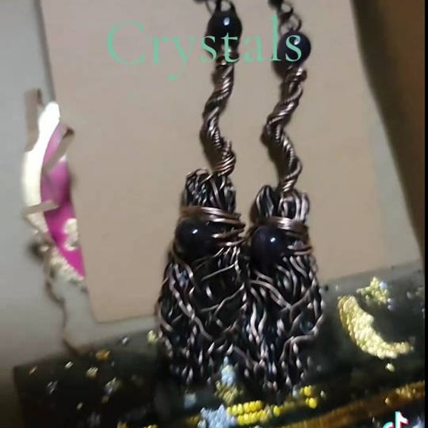 Made to Order - Antiqued Copper Witch Broom Pendant With Straight ...