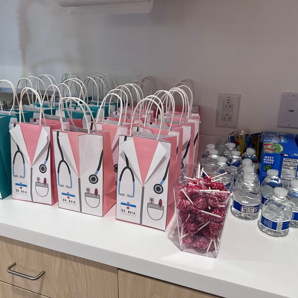 Doctor Favor Bags - Candy Bag - Party Favors - Nurse - Doctor Coat ...