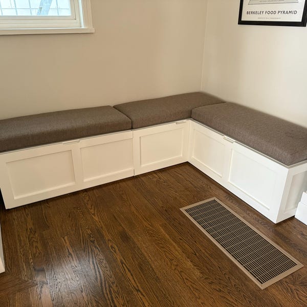 Modern-style Corner Bench Set W/ Drawer Storage / Dining Banquette ...