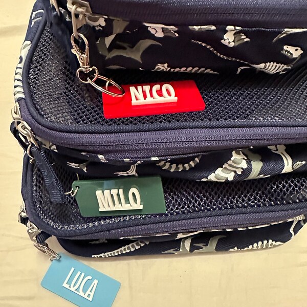 Boys Backpack Name Tags, Backpack Name Keychain, 3d Name Keychain, Name ...