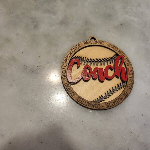 Baseball Svg, Gift for Baseball Coach. Ornament or Car Charm Svg, Can ...