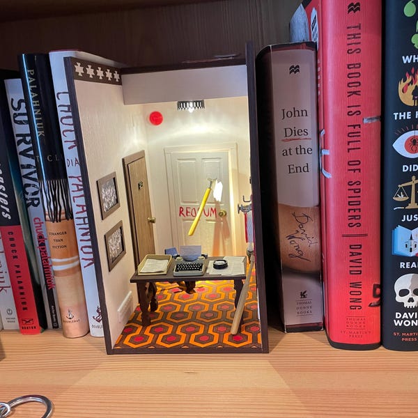 The Shining Book Nook Shelf Insert Bookshelf Decor Gift Movie Diorama ...