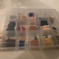 DMC Storage Box for Floss/embroidery Thread Bobbins+ 50 Free Bobbins ...