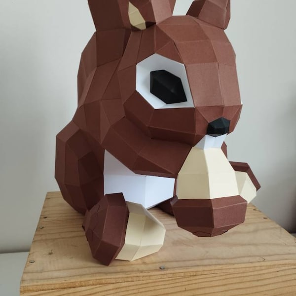 Squirrel Papercraft 3D DIY Low Poly Paper Crafts Home Decor Model ...