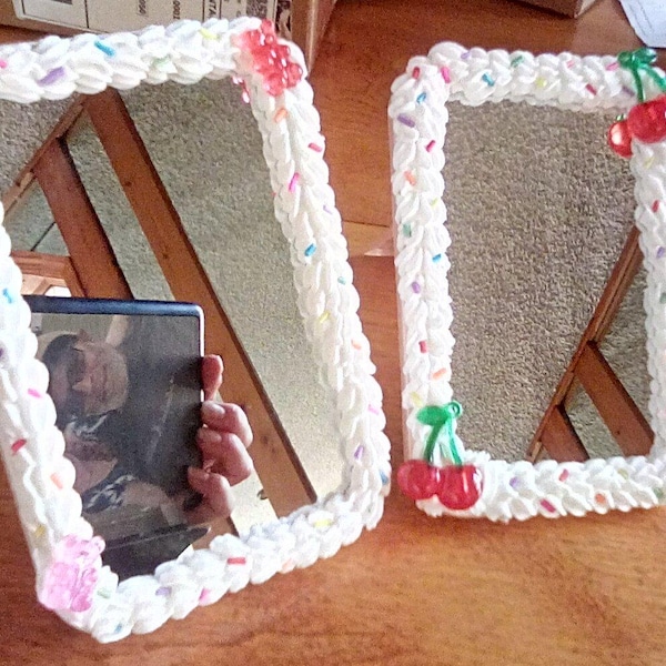 Fake Cake Photo Frame White With Colorful Sprinkles 4x6 / 5x7 / 8x10 ...