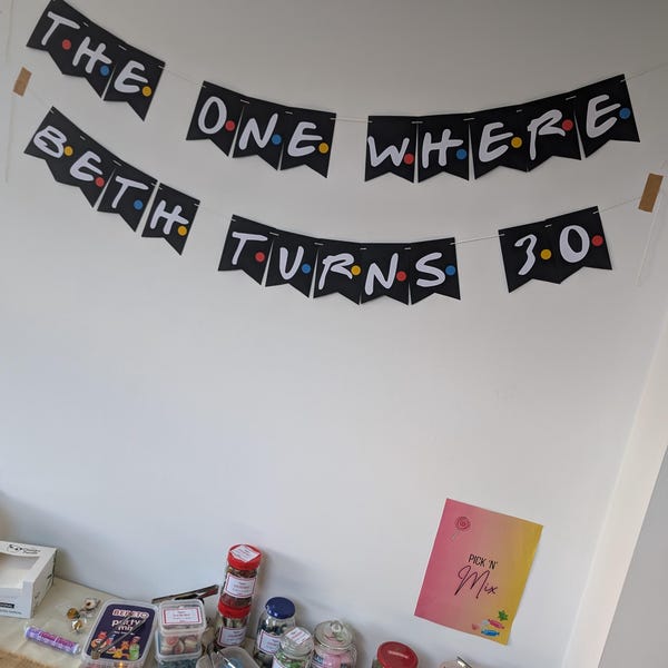 Personalized Friends Birthday Banner, the One Where Banner, Tv Show ...