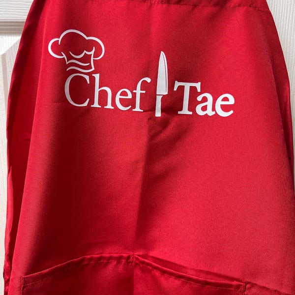 Personalized Chef Apron, Custom Chef Apron, Personalized Kitchen Apron ...