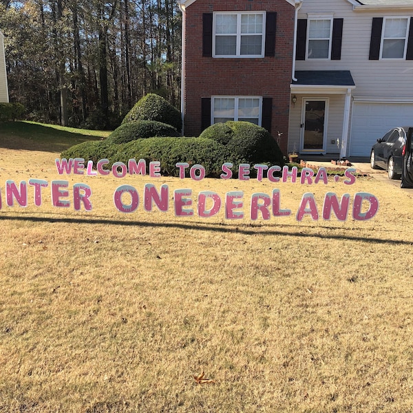 Personalized Birthday Lawn Letters: 23-inch Outdoor Decor - Etsy