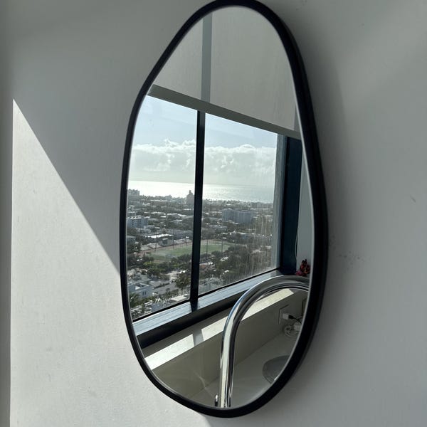 Rectangle Mirror With Rounded Corners, Minimalist Wall Mirror ...