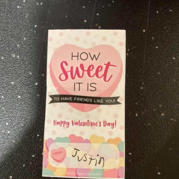 PRINTABLE Valentine's Day Candy Hearts Gift Tag - Valentine Gift Label ...