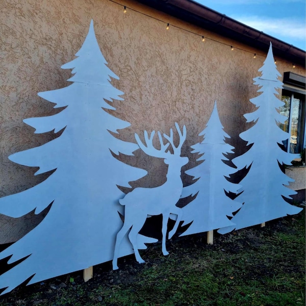 5.2ft Sleigh Reindeer Template When Made. Printable Trace and Cut ...