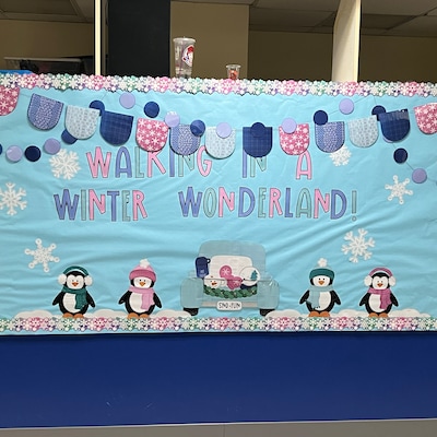 Winter Wonderland Penguins Winter December & January Bulletin Board - Etsy