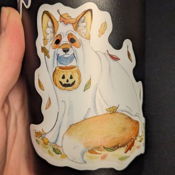Spooky Ghost Fox Sticker - Etsy