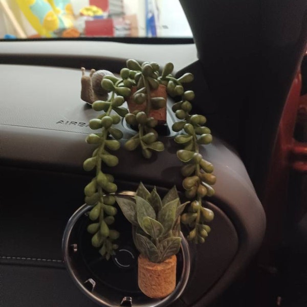 Kawaii Ceramic Snail Car Ornament, Cute Snail Car Decoration, Car ...