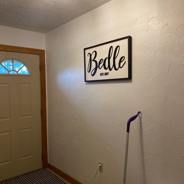 Home Decor Last Name Sign|dining Room Decor 3d|established Sign|kitchen ...
