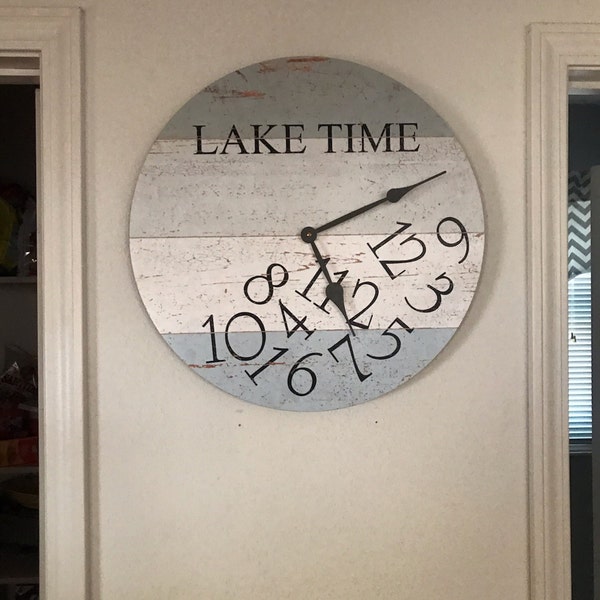 LAKE TIME Clock- Four Color Whatever Lake Time Clock - Etsy