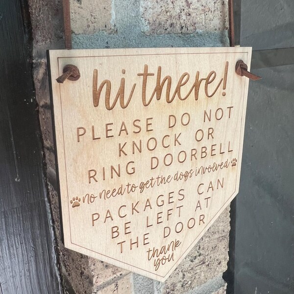 Please Do Not Knock or Ring Doorbell, Door Sign, Do Not Disturb Sign ...