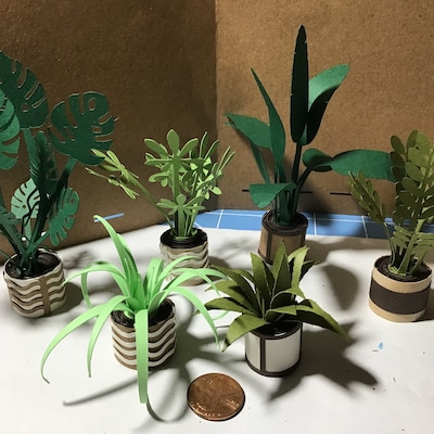 3D Mini Paper Plant Kit Easy Pre-cut Paper Craft Activity - Etsy