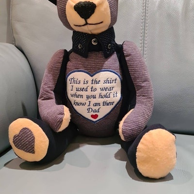 Personalised Heart Shaped Memory Embroidery Patch for a Memory Pillow ...