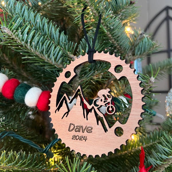 MTB Sprocket Natural Wood Magnet | Layered Wood | Refrigerator Magnet ...