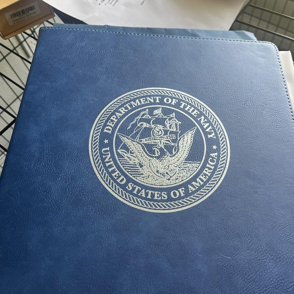 Custom Engraved Leather 3 Ring Binder Portfolio, Personalized Letter ...