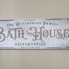 Personalized Bath Sign, Custom Bath House Wall Art, Huge Canvas Print ...