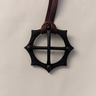 Forged Steel Solar Cross/sun Cross Pendant, Comes Supplied With Jewelry ...