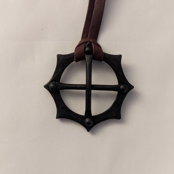 Forged Steel Solar Cross/sun Cross Pendant, Comes Supplied With Jewelry ...