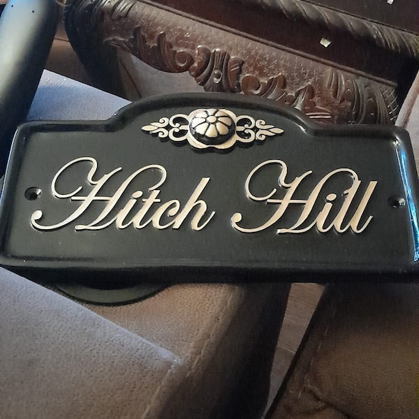 House Name Plaque (script Style) - Etsy