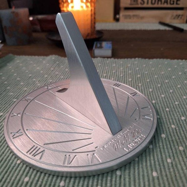 Custom 10th Wedding Anniversary Engraved Sundial Gift For: Parents ...