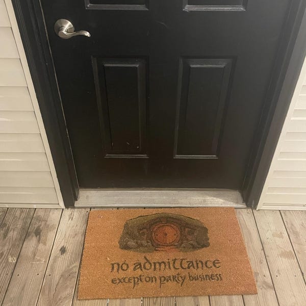 No Admittance Except on Party Business Door Mat, Lord of the Ring ...