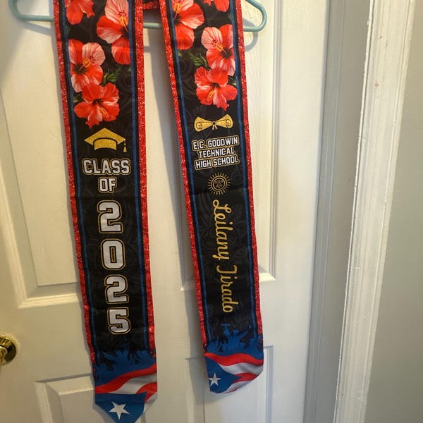 Custom in Loving Memory Graduation Stoles, Custom Graduation Stole With ...