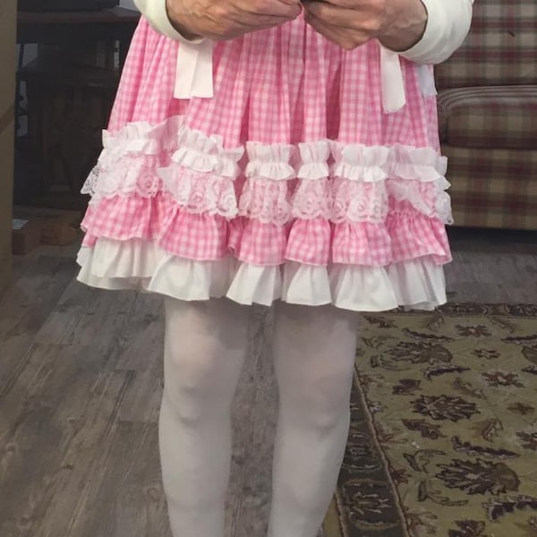 Lacy Extra Frilly Sissy Adult Baby Diaper Nappy Cover Unlined Pvc Lined ...