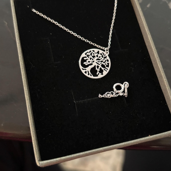 14K Solid Gold Tree of Life Necklace for Women, Family Tree Pendant ...